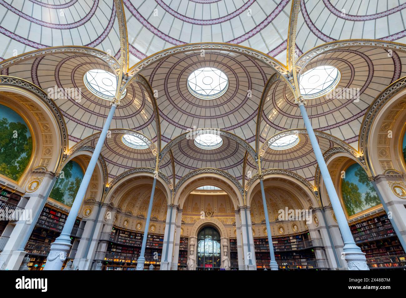 The Reading Room designed by Henri Labrouste its domes, its medallions ...