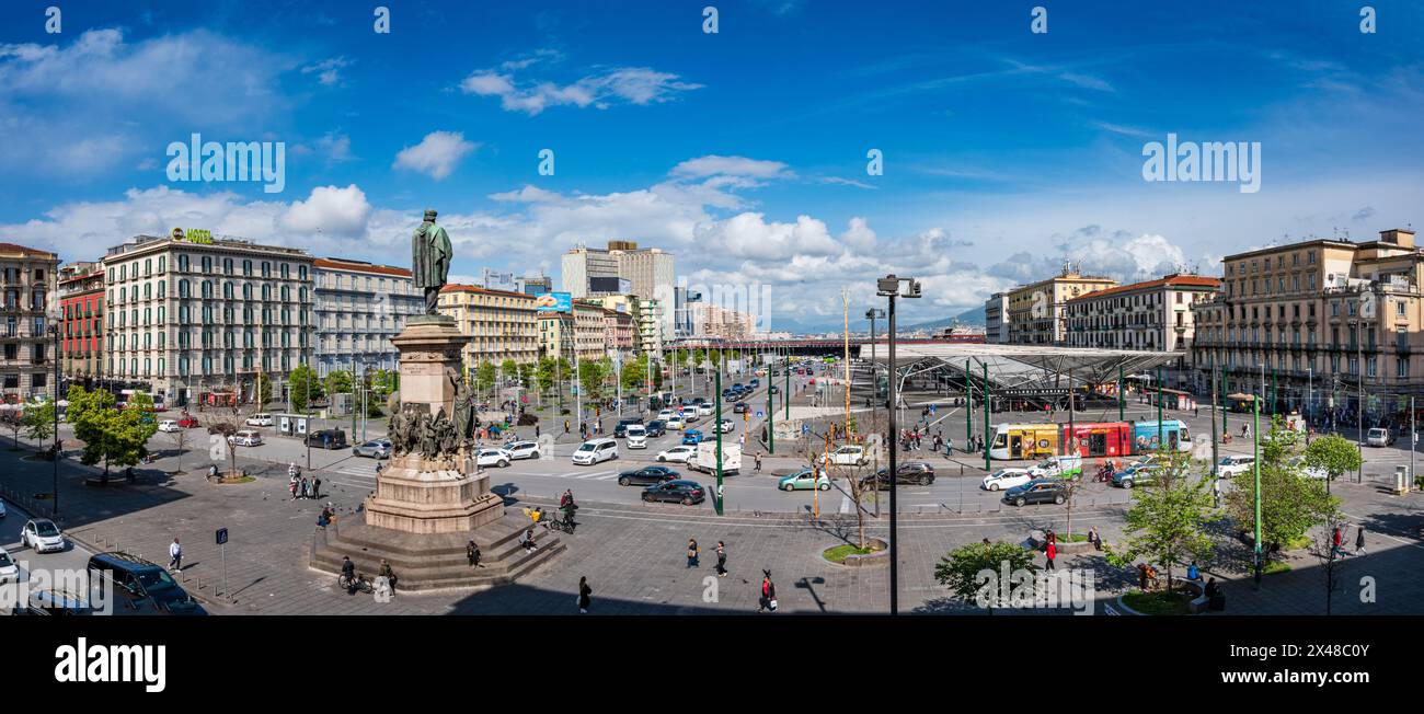 Piazza Giuseppe Garibaldi, Naples, Italy – Looking towards Central ...