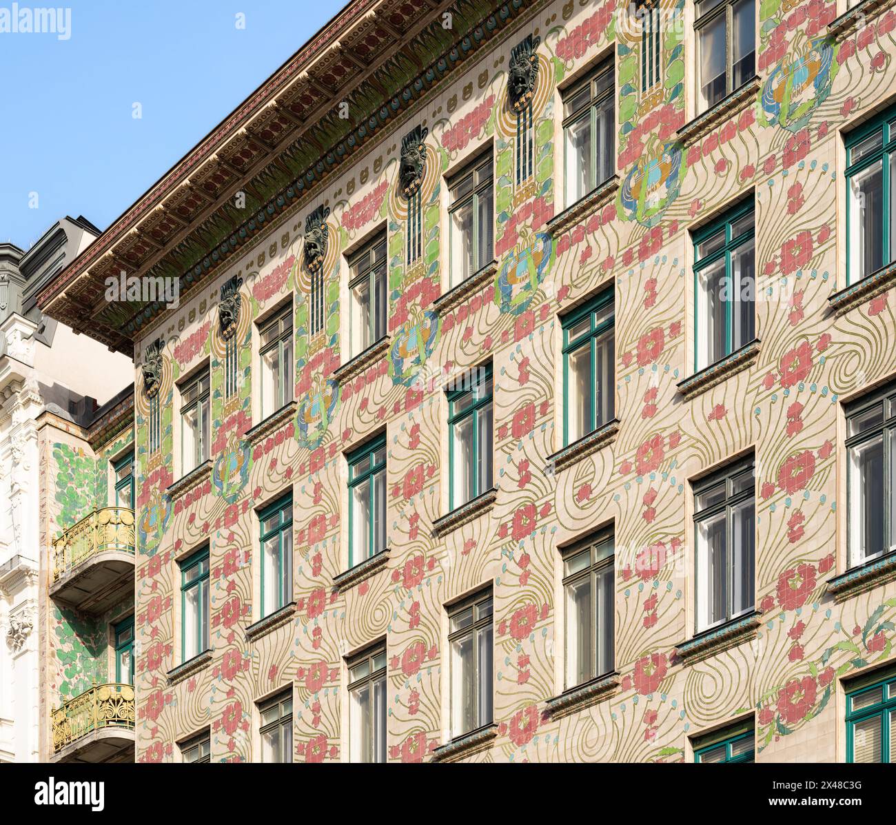 Vienna, Austria - Majolikahaus apartment building on Linke Wienzeile by ...