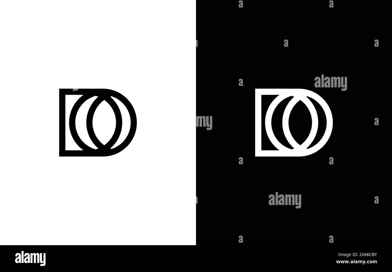 Minimalist letter D O logo template Stock Vector Image & Art - Alamy