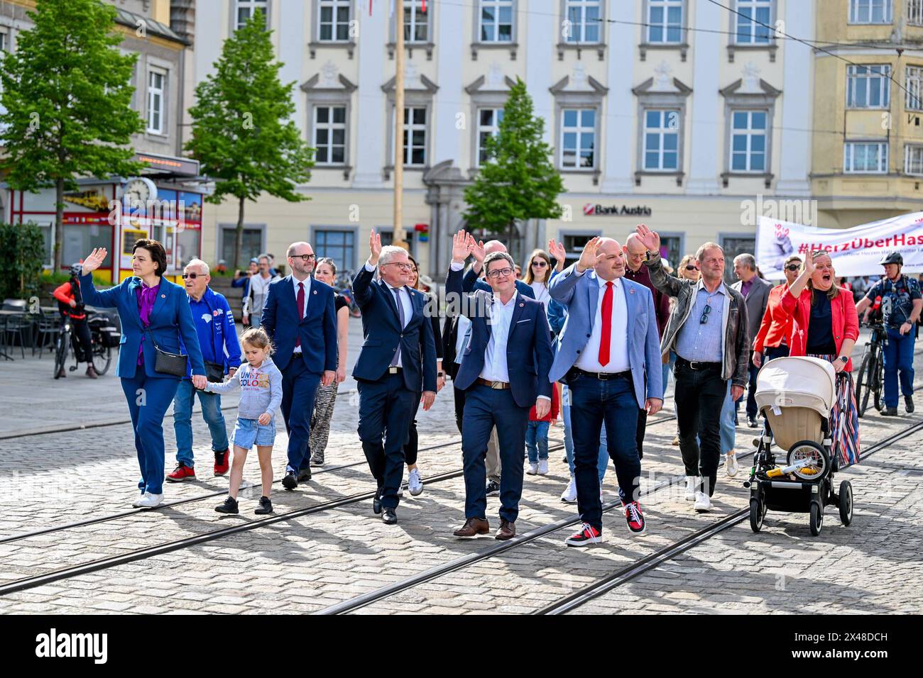 Hauptplatz Linz, 1. Mai Umzug 2024 01.05.2024, Hauptplatz Linz, AUT ...