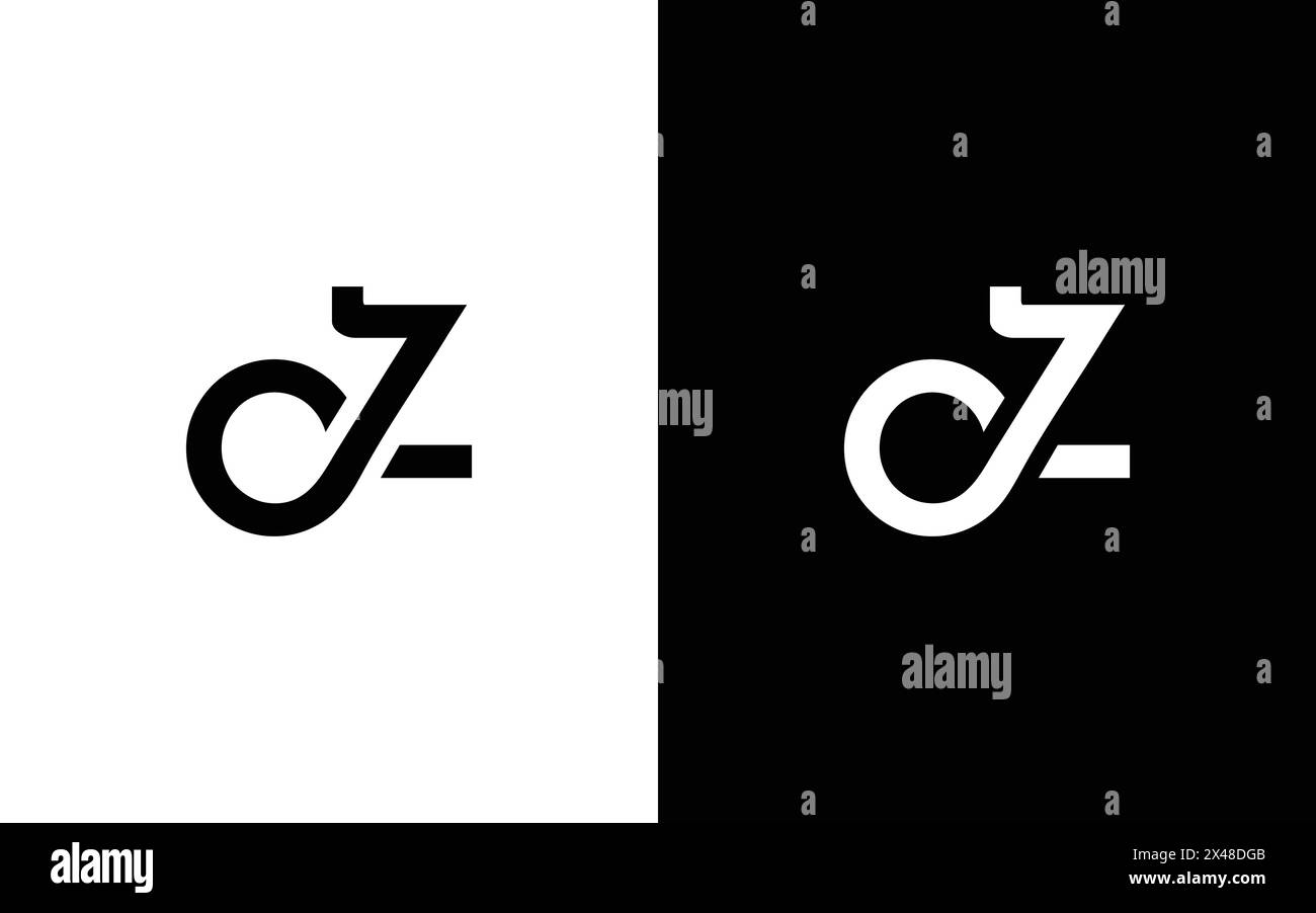 Minimalist letter O Z logo template Stock Vector Image & Art - Alamy