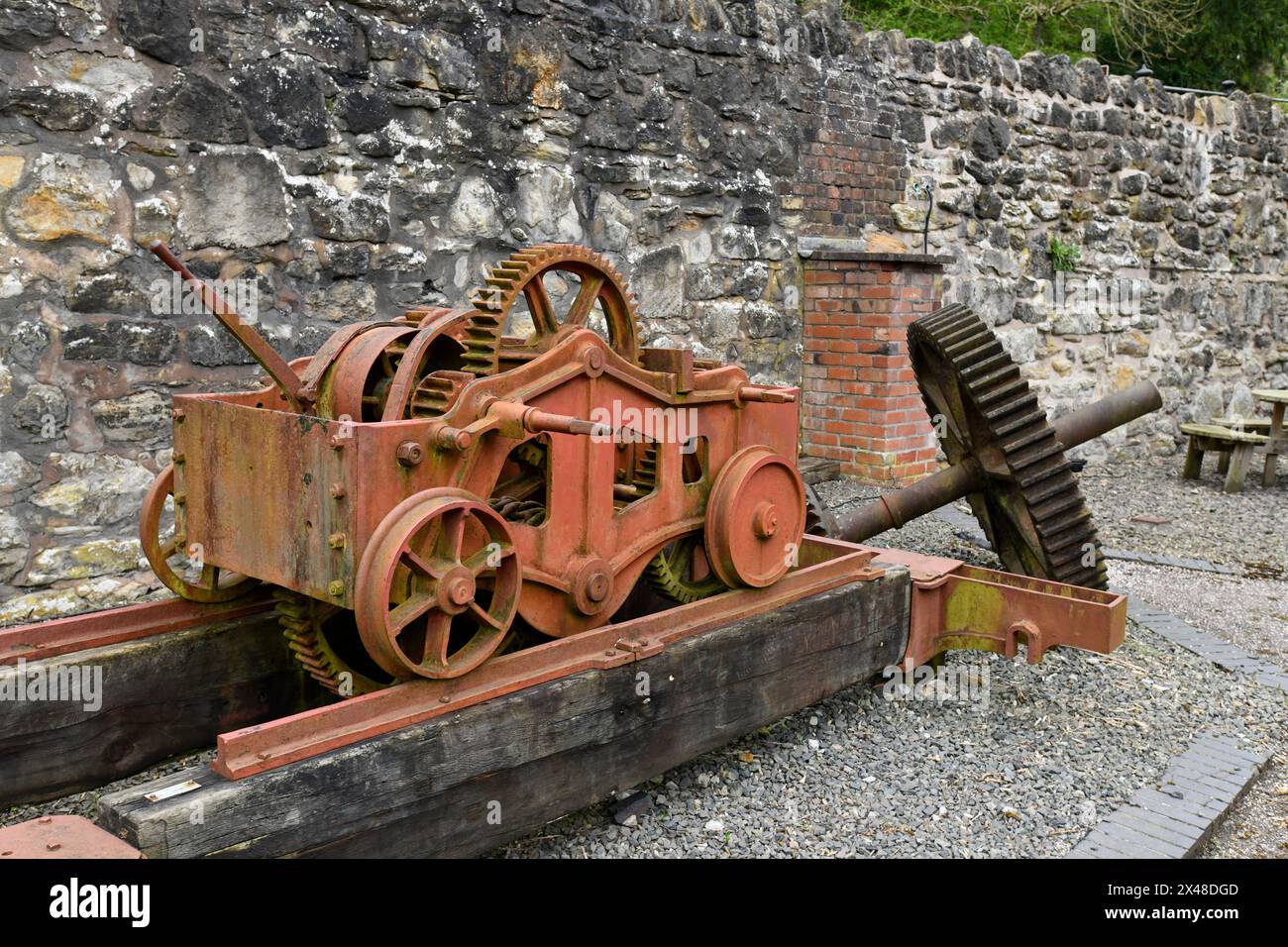 Historic engineering plant equipment at the Ironbridge Gorge Museum ...