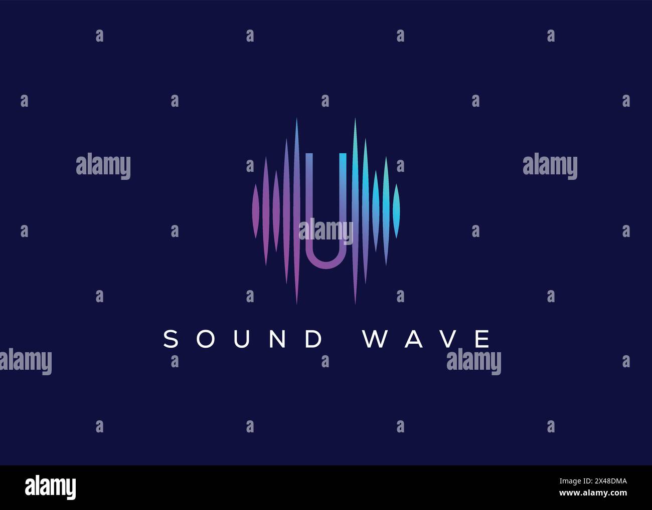 U soundwave logo hi-res stock photography and images - Alamy