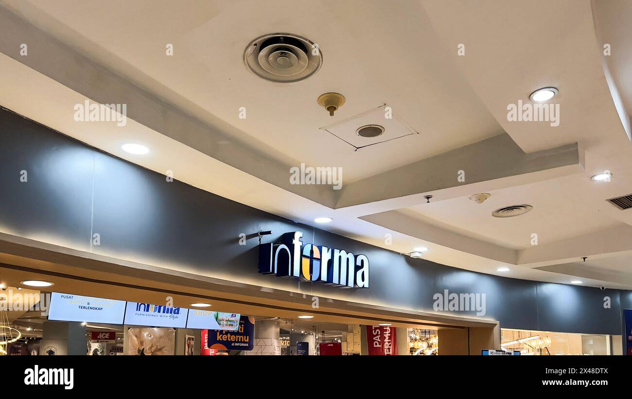 Informa brand retail shop logo signboard on the storefront in the ...