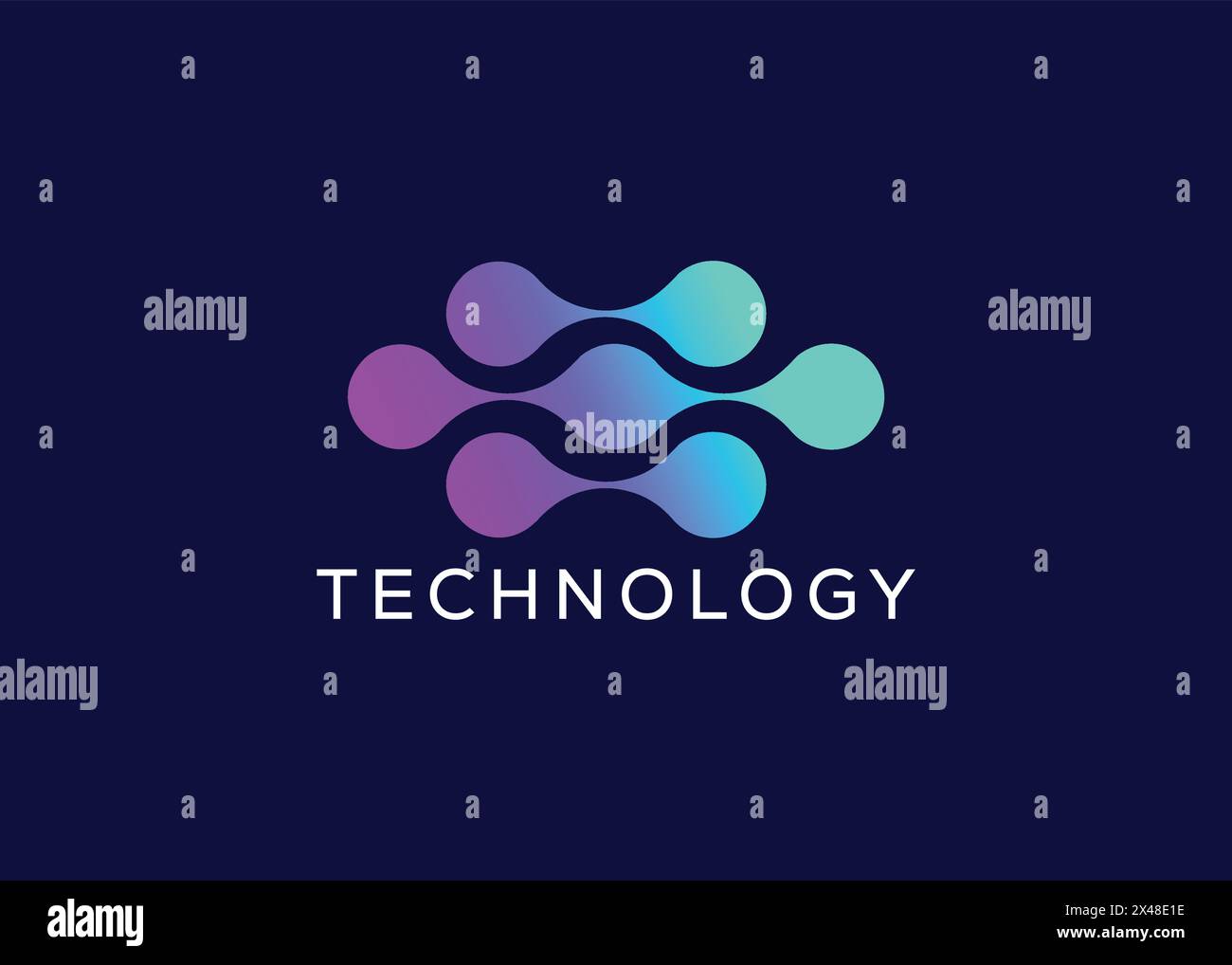 Minimalist Technology vector logo. Modern Technology vector logo Stock ...