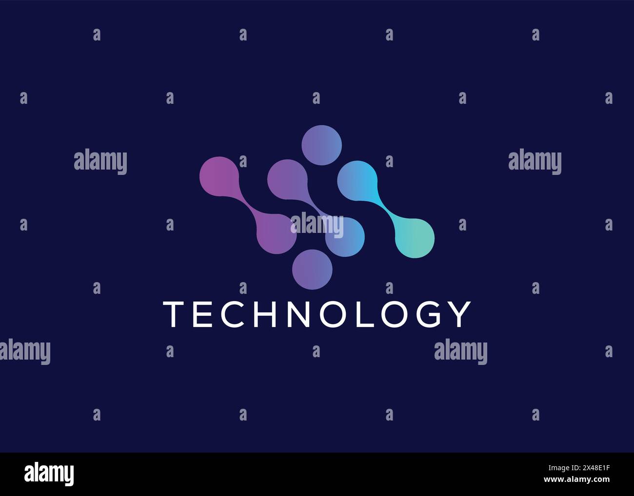Minimalist Technology vector logo. Modern Technology vector logo Stock ...
