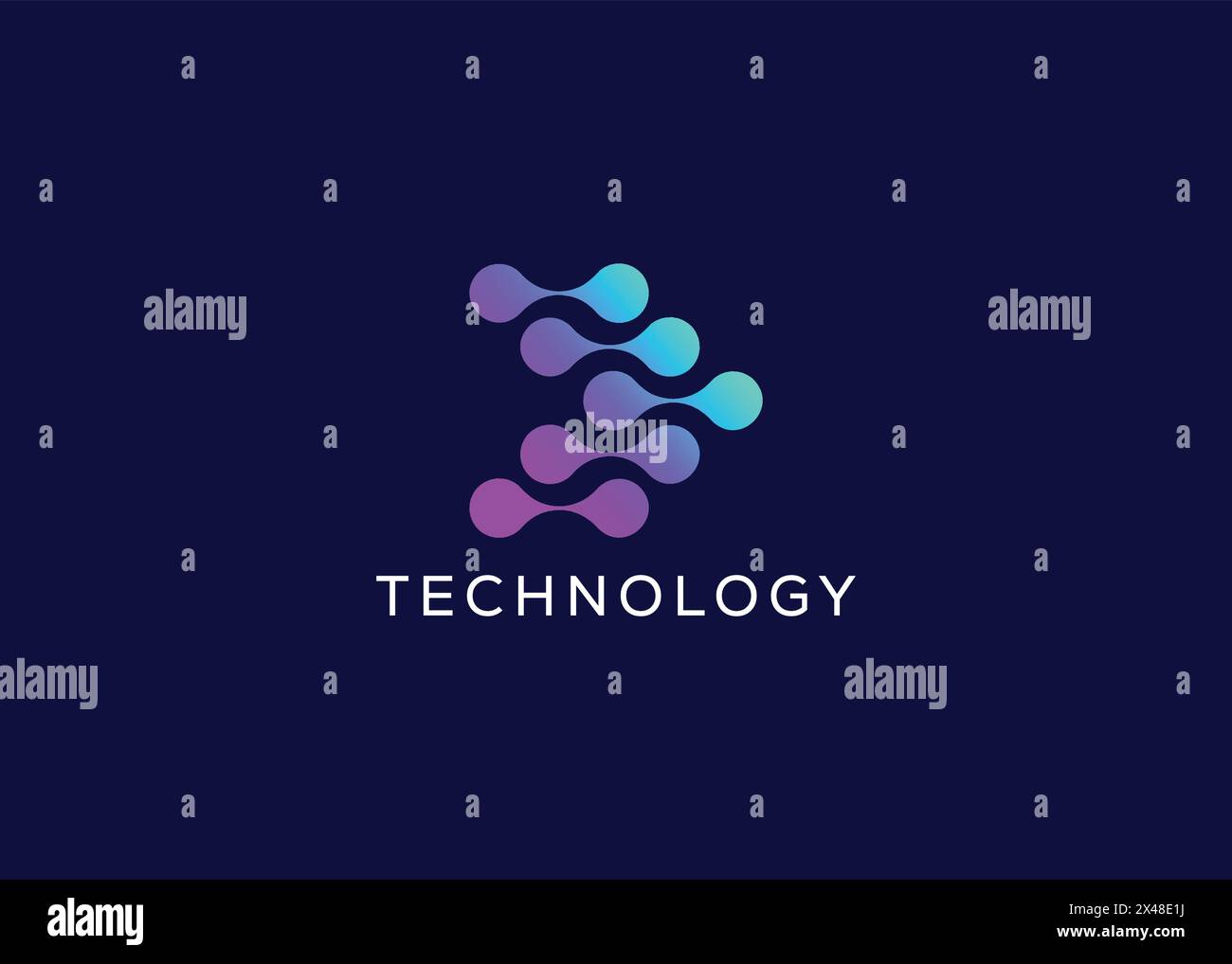 Minimalist Technology vector logo. Modern Technology vector logo Stock ...