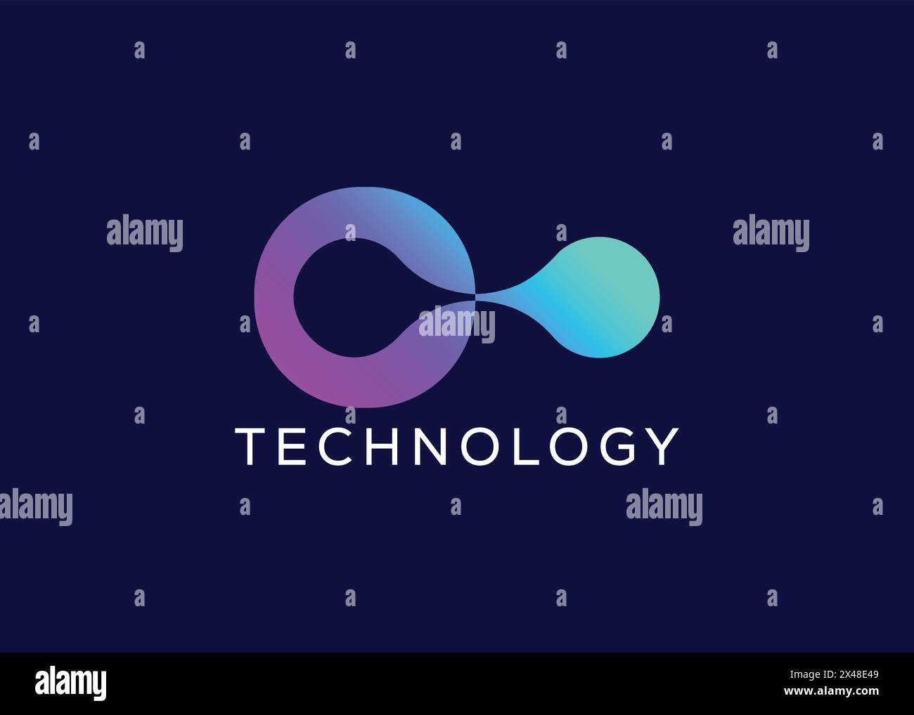 Minimalist Technology vector logo. Modern Technology vector logo Stock ...