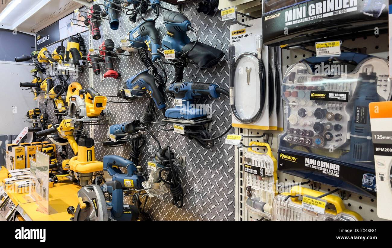 Various choice of hardware tools display in Ace store. Ace Hardware is ...