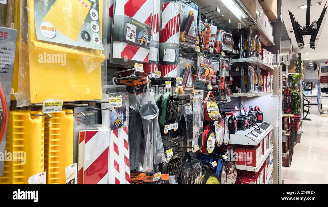 Various choice of hardware tools display in Ace store. Ace Hardware is ...
