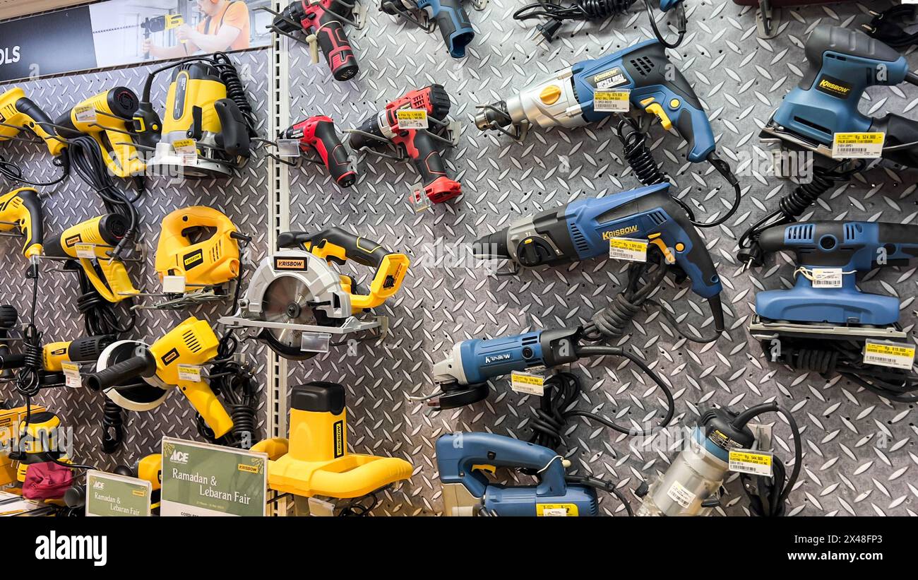 Various choice of hardware tools display in Ace store. Ace Hardware is ...