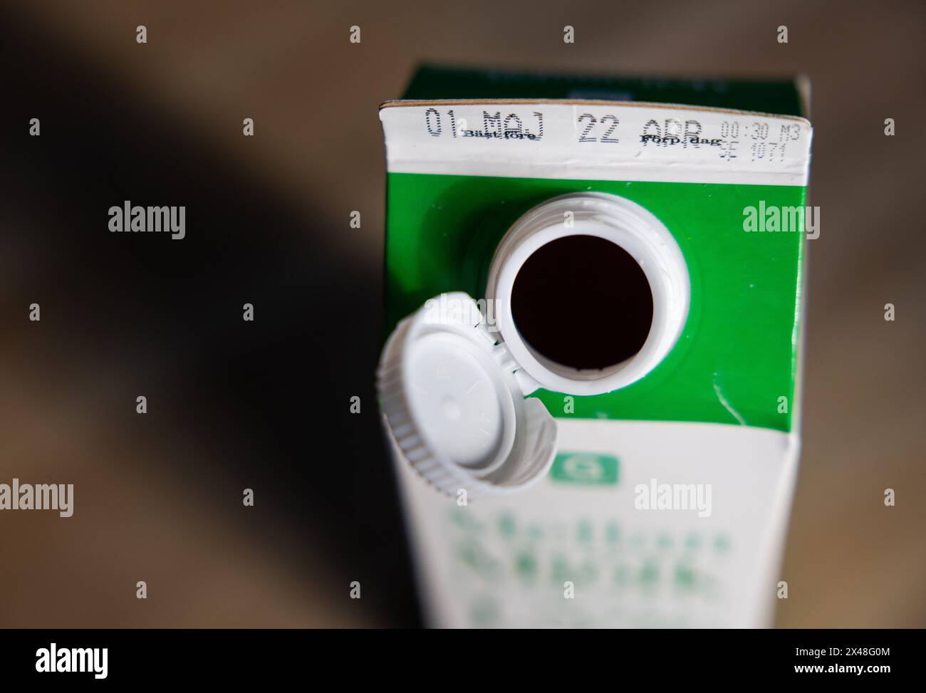 Signs and symbols, milk package from Garant Stock Photo - Alamy