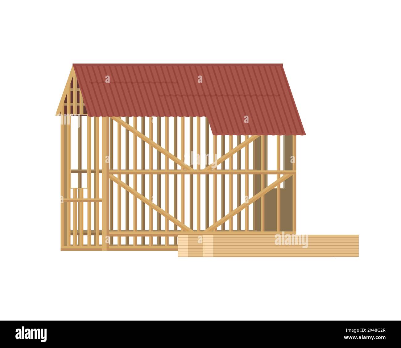 House framing material Stock Vector Images - Alamy