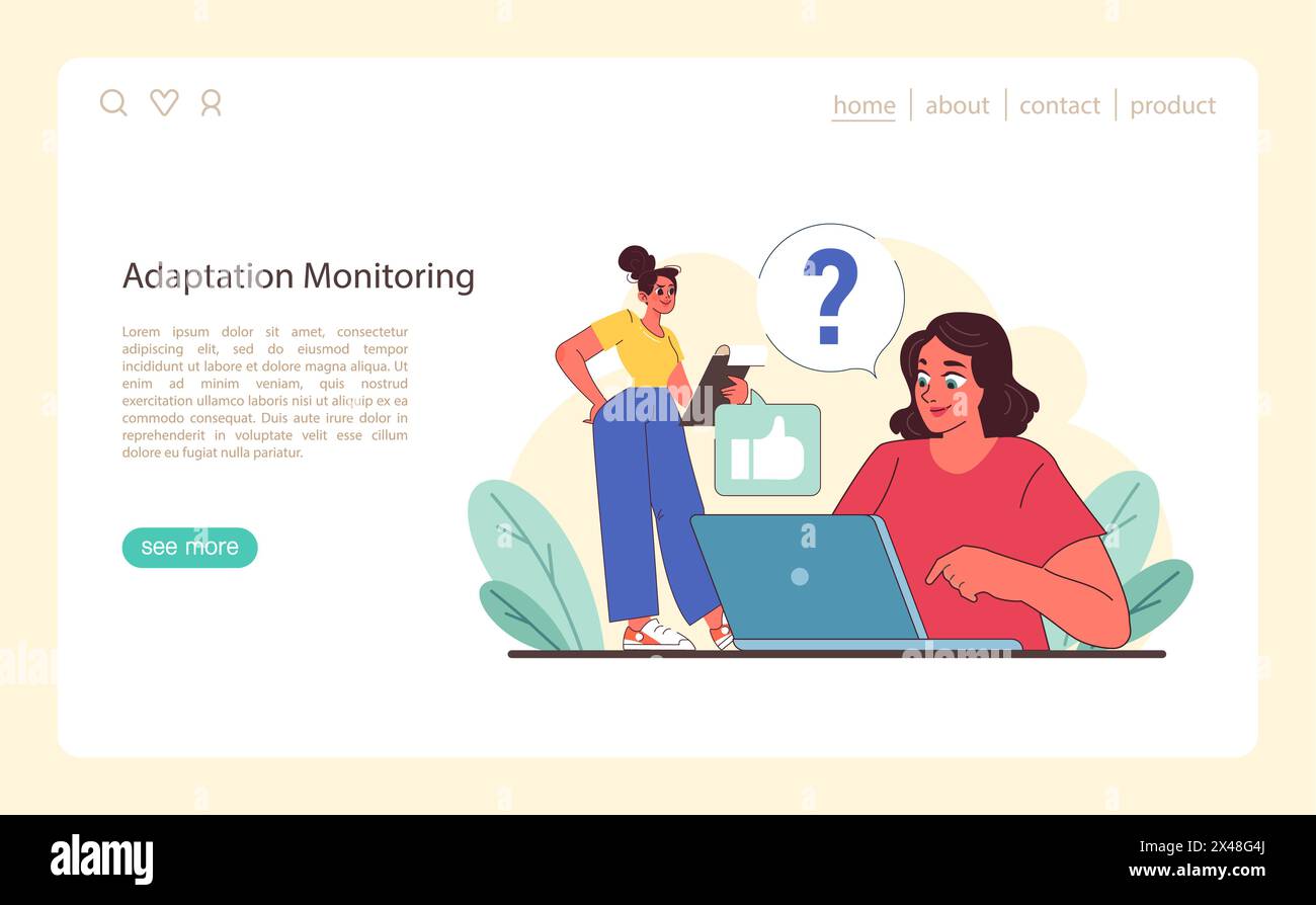 Monitoring The Adaptation Process Web Or Landing Ensuring New Employee