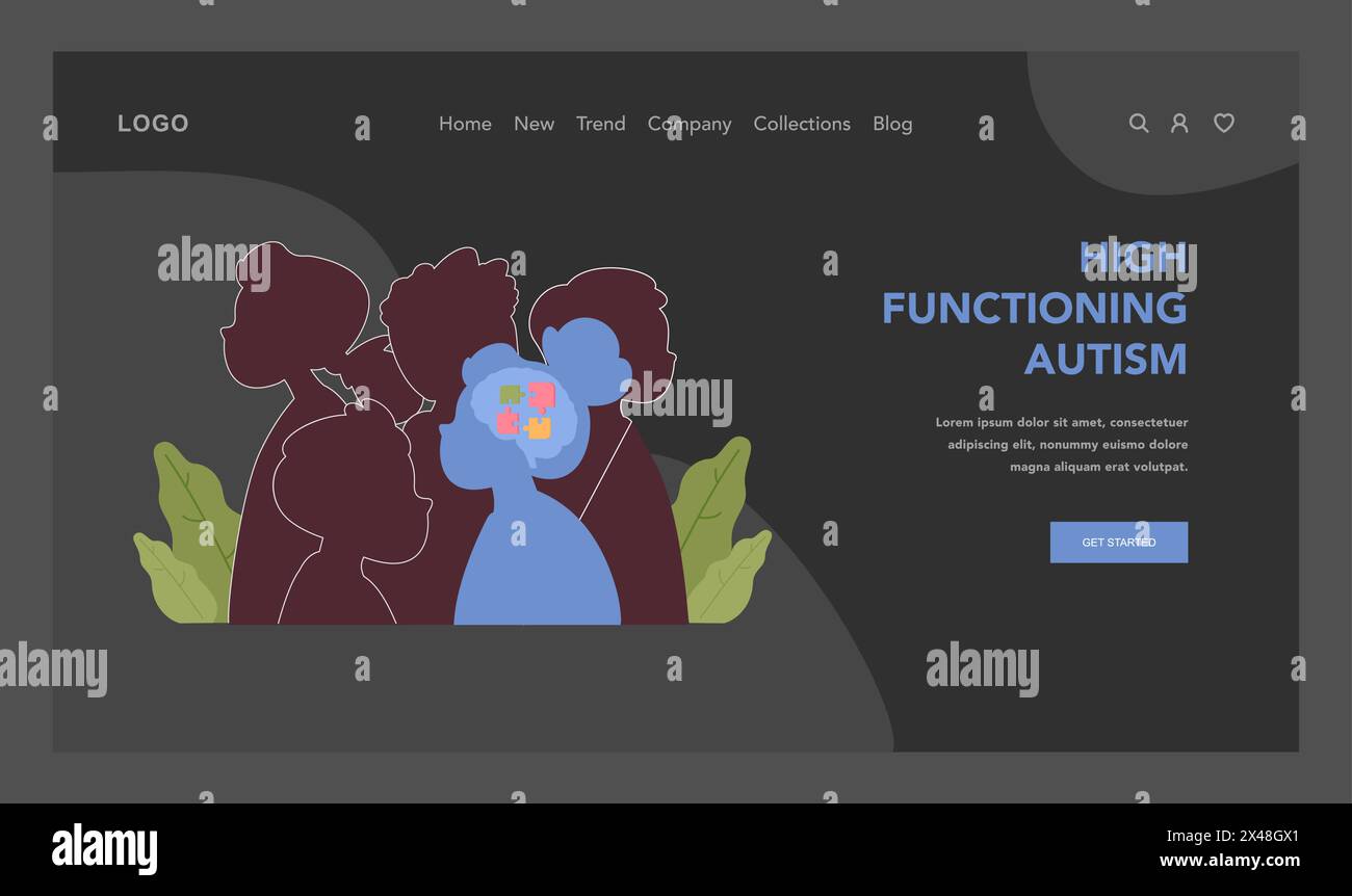 Silhouetted figures with a puzzle motif in the brain area depict the ...