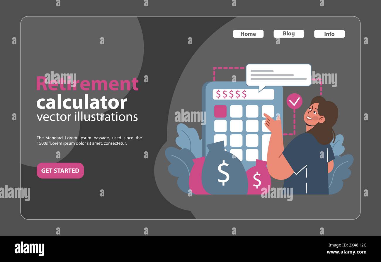 Pension calculator Stock Vector Images - Alamy