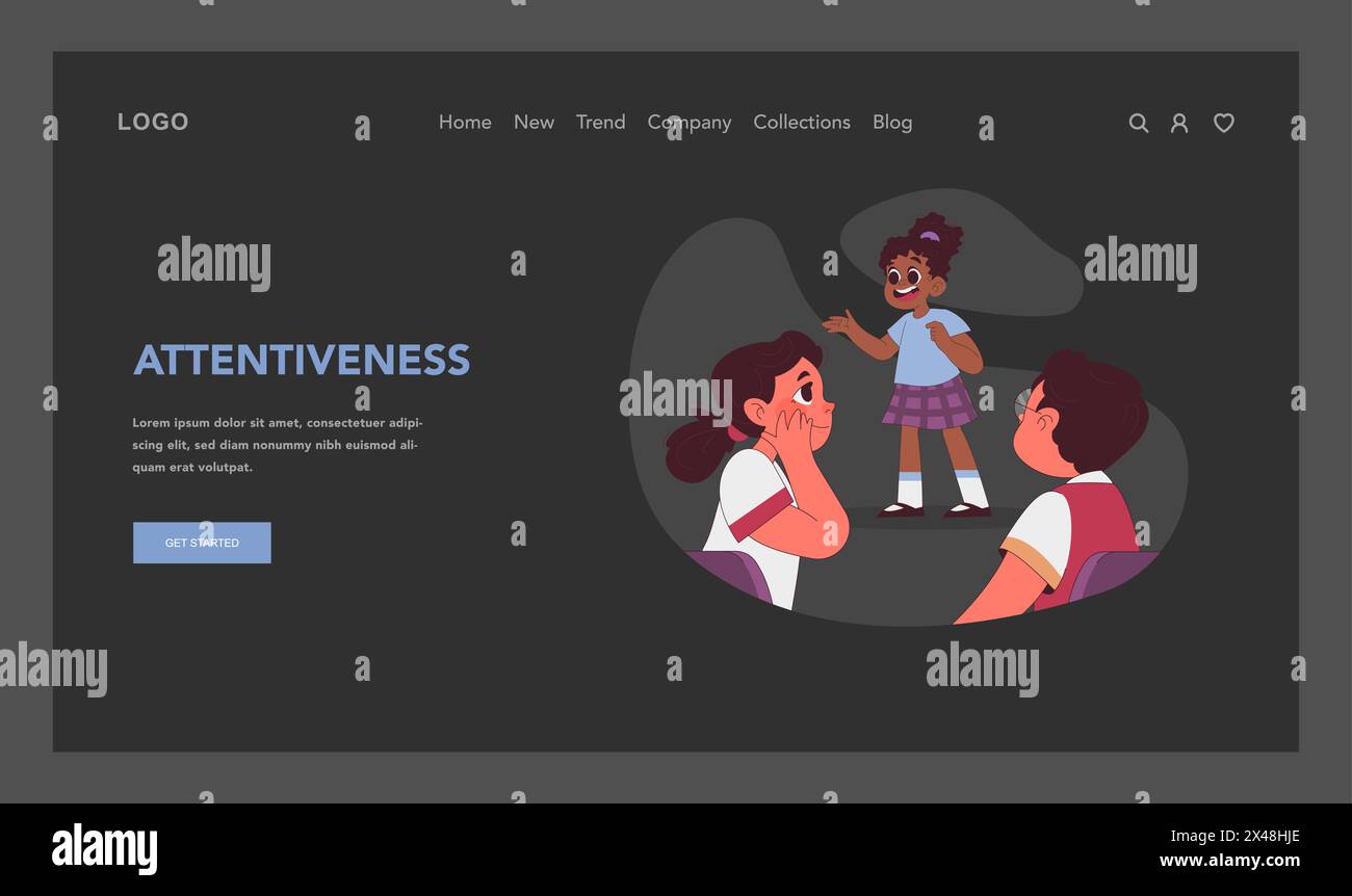 Attentiveness concept. Energetic black girl shares story, captivating ...