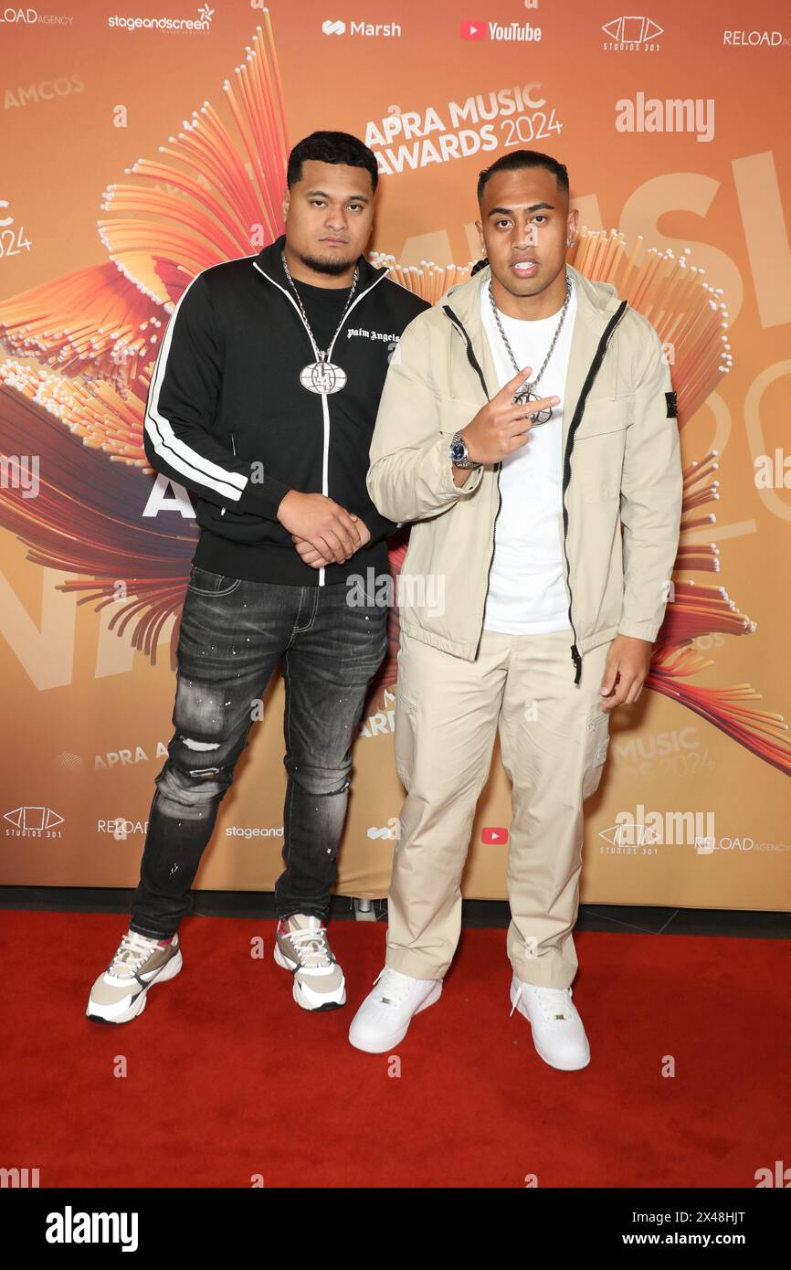 Sydney, Australia. 1st May 2024. J EMZ and Spenny from ONE FOUR arrive ...