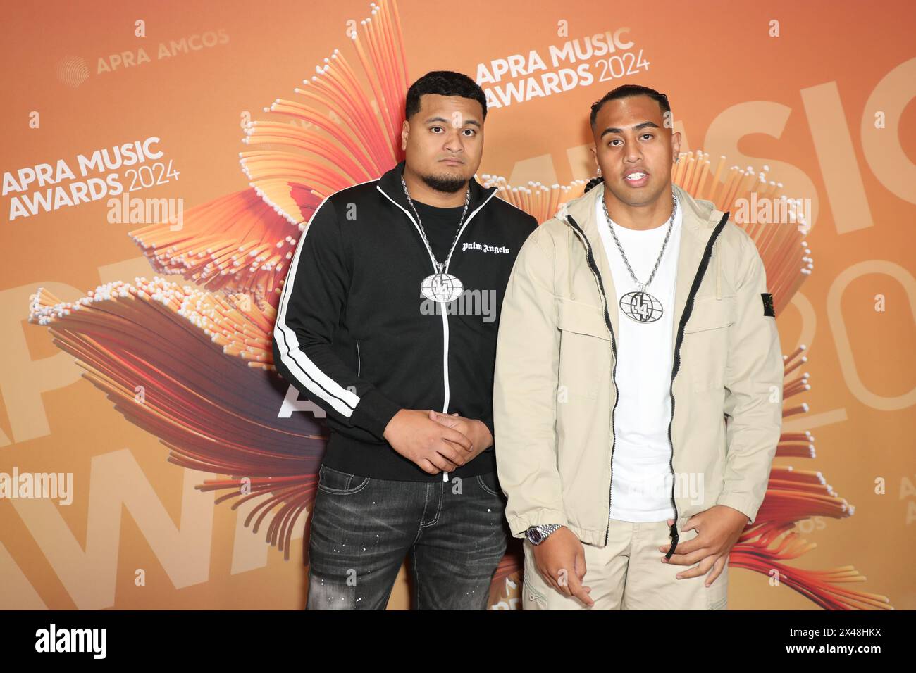 Sydney, Australia. 1st May 2024. J EMZ and Spenny from ONE FOUR arrive ...