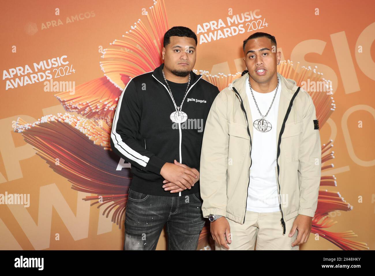 Sydney, Australia. 1st May 2024. J EMZ and Spenny from ONE FOUR arrive ...