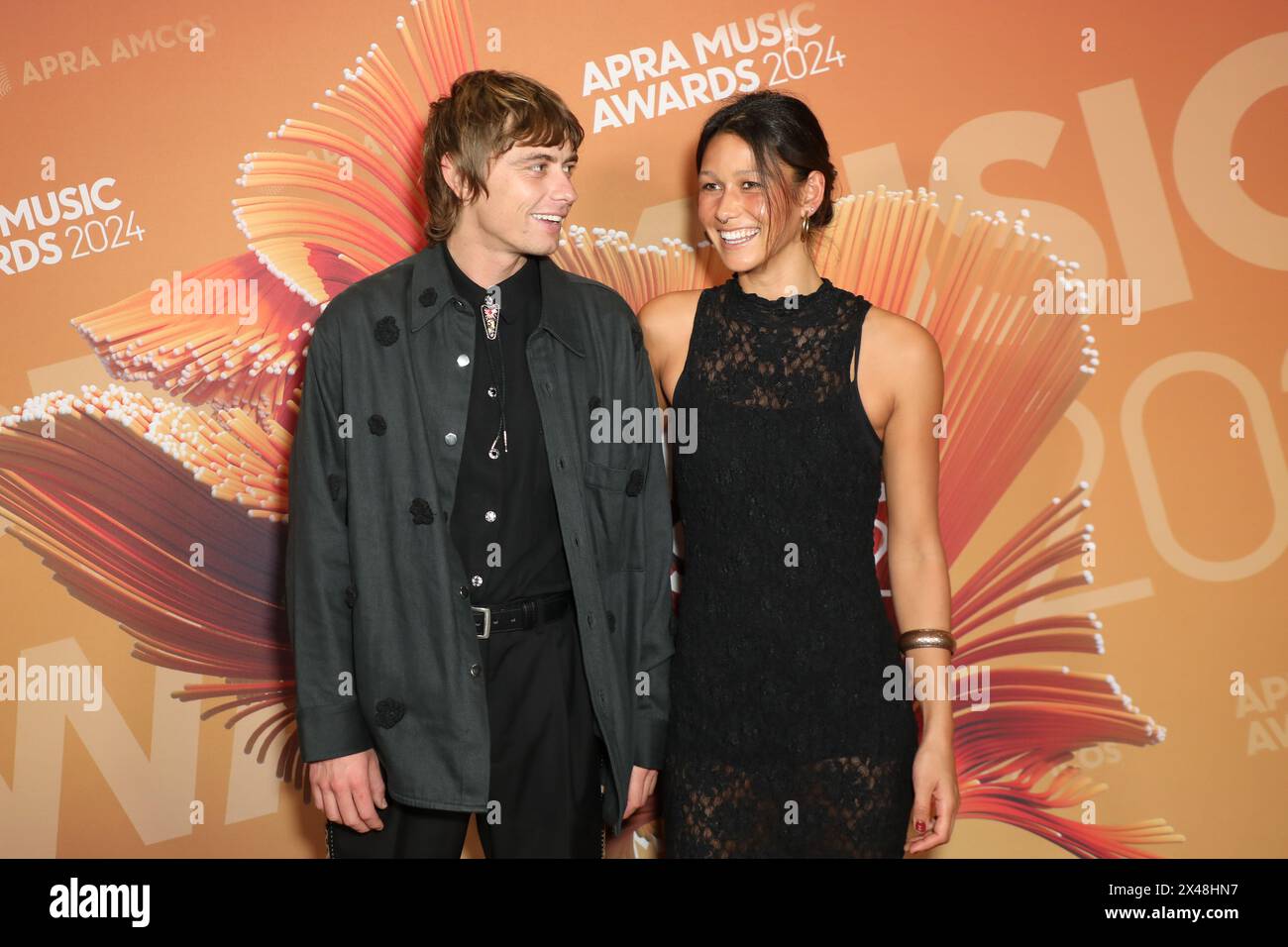 Sydney, Australia. 1st May 2024. Lime Cordiale member Louis Leimbach ...