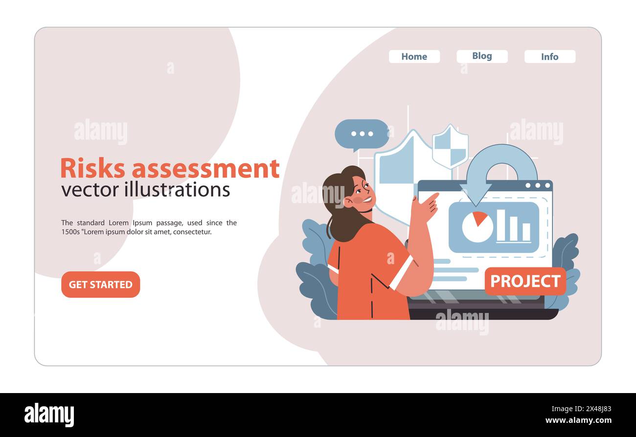 Risk Assessment in Project Management set. A manager evaluates ...