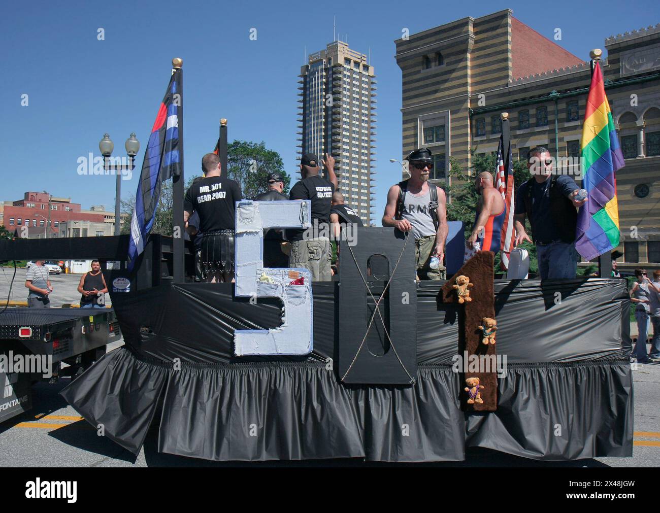 INDIANAPOLIS, IN, USA-JUNE 14,2008:Unidentified 501 Tavern Members with ...