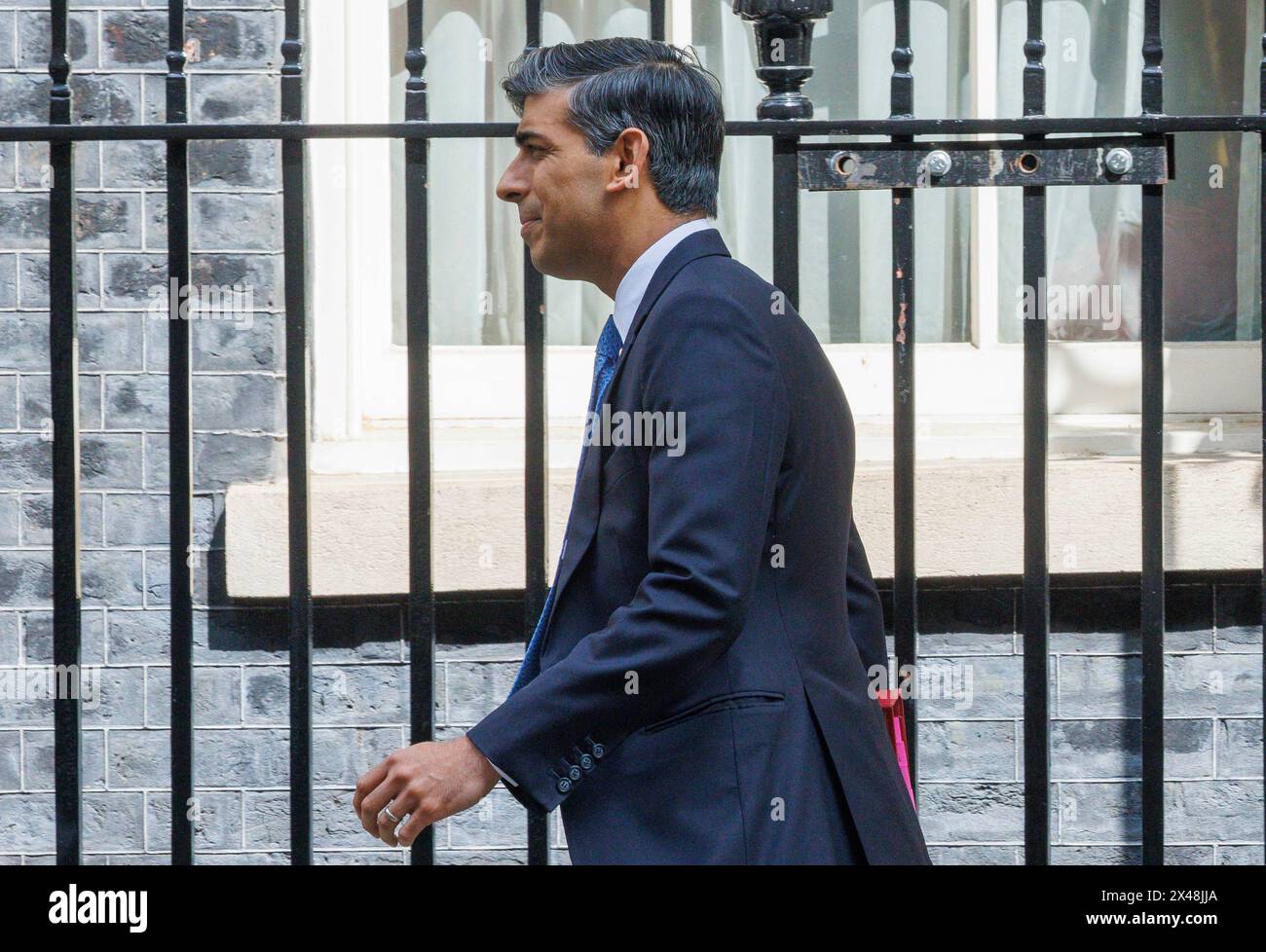 London, UK. 1st May, 2024. Prime Minister, Rishi Sunak, leaves Number ...