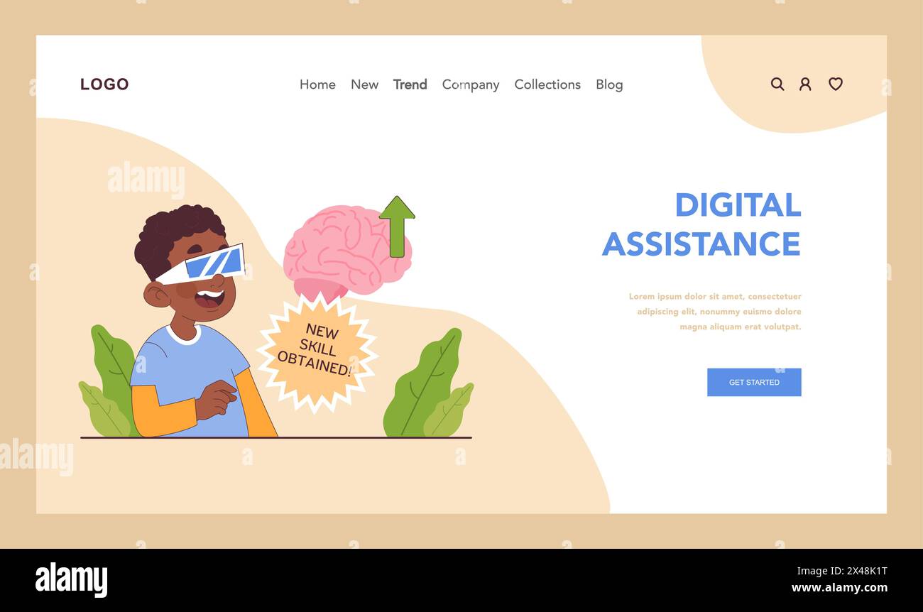 Neurodiversity web banner or landing page. Cognitive development ...