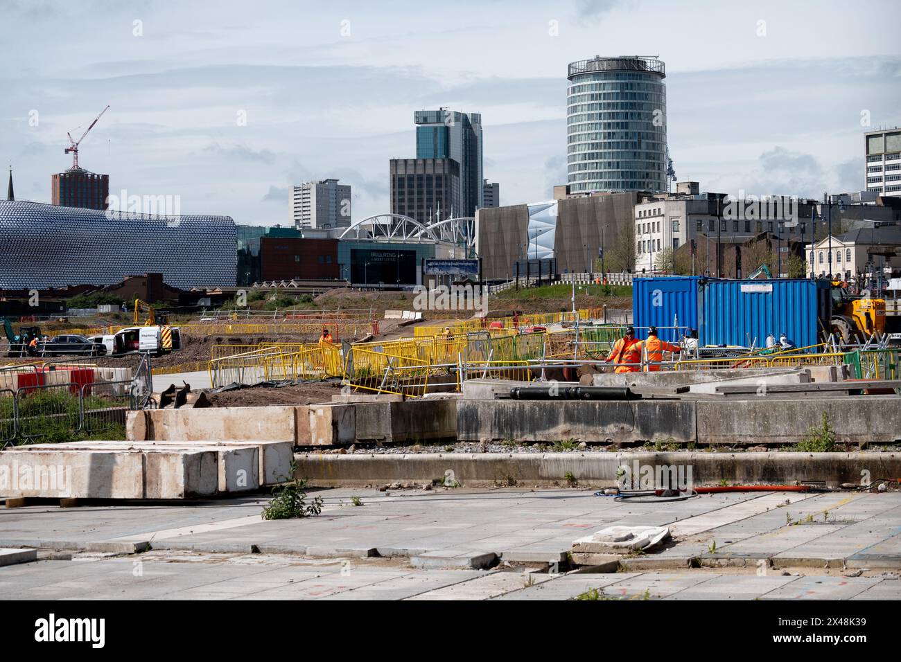 HS2 construction site, Curzon Street, Birmingham, UK Stock Photo - Alamy