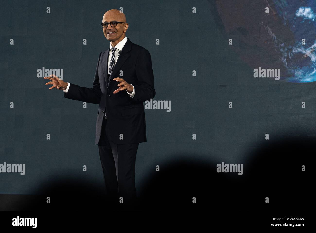 Bangkok, Thailand. 01st May, 2024. Satya Nadella, An executive chairman ...