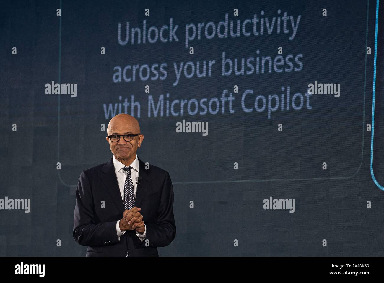 Bangkok, Thailand. 01st May, 2024. Satya Nadella, An executive chairman ...