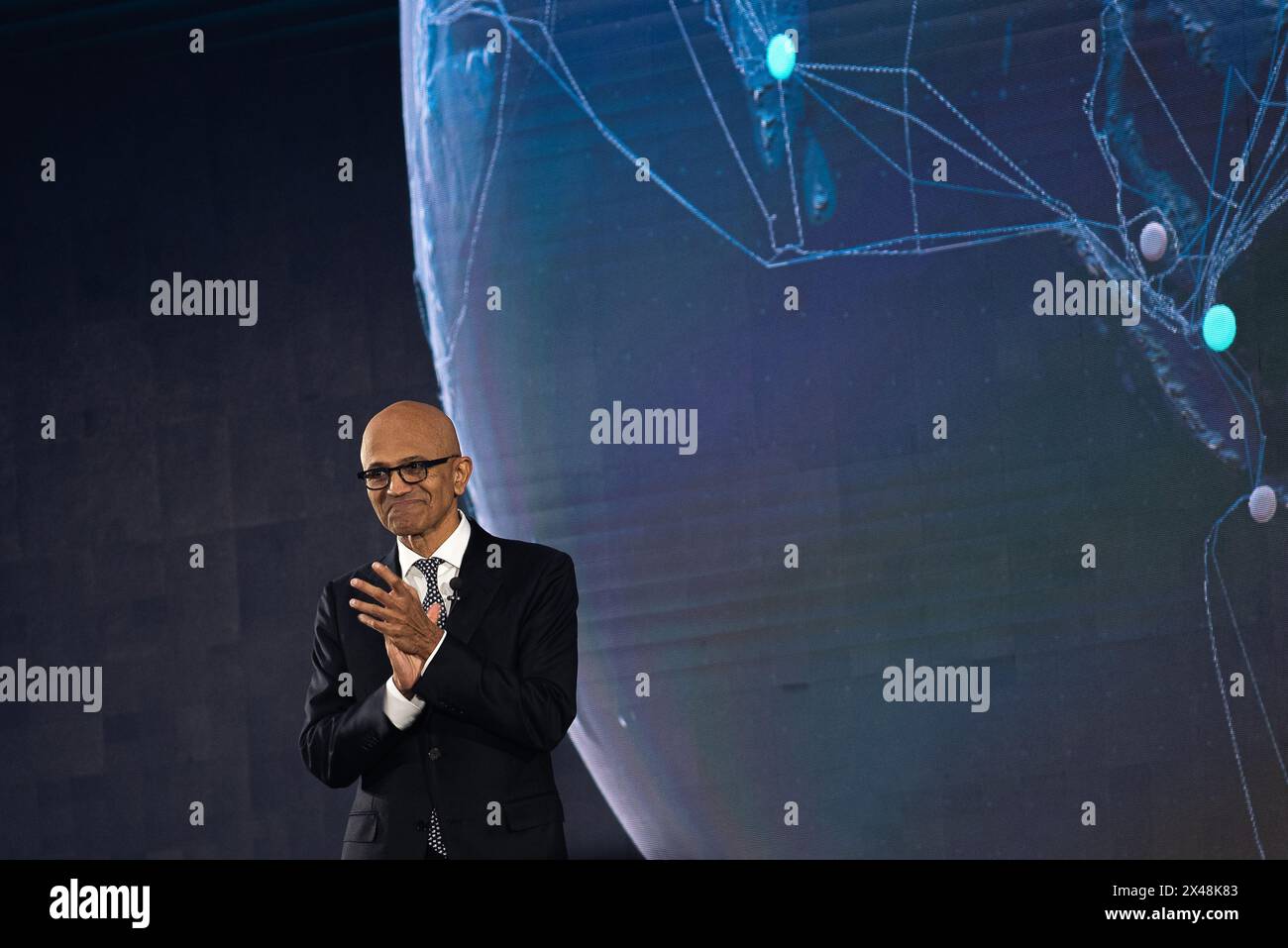 Bangkok, Thailand. 01st May, 2024. Satya Nadella, An executive chairman ...