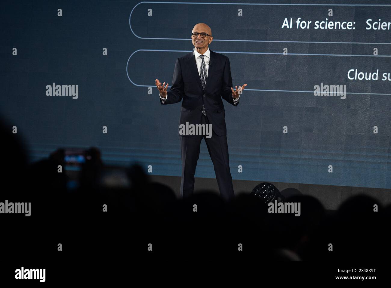 Bangkok, Thailand. 01st May, 2024. Satya Nadella, An executive chairman ...