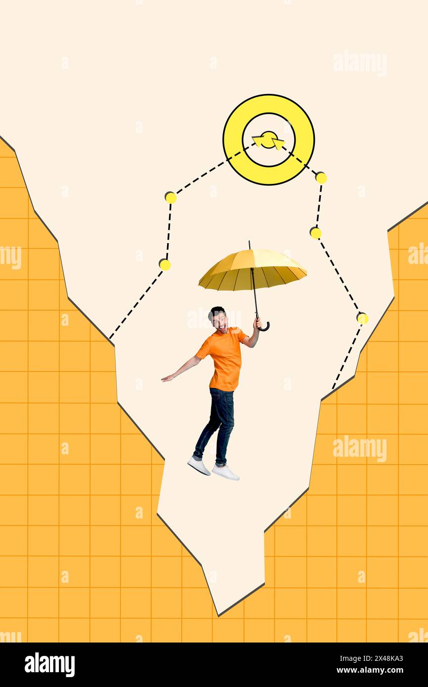 Sketch image composite trend artwork 3D photo collage of silhouette man ...