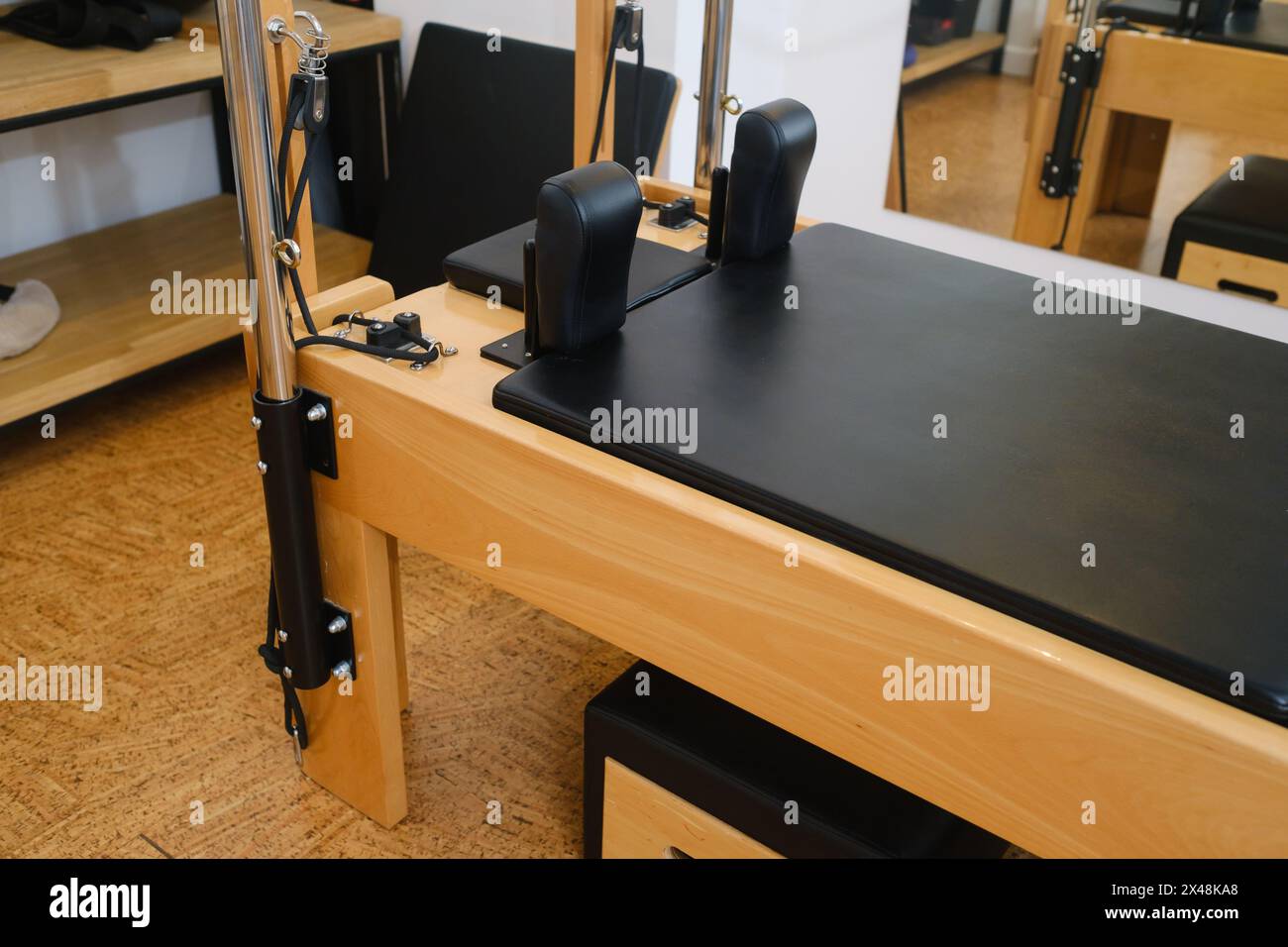 Trapeze table. Trapeze table - Pilates exercise machine Stock Photo - Alamy