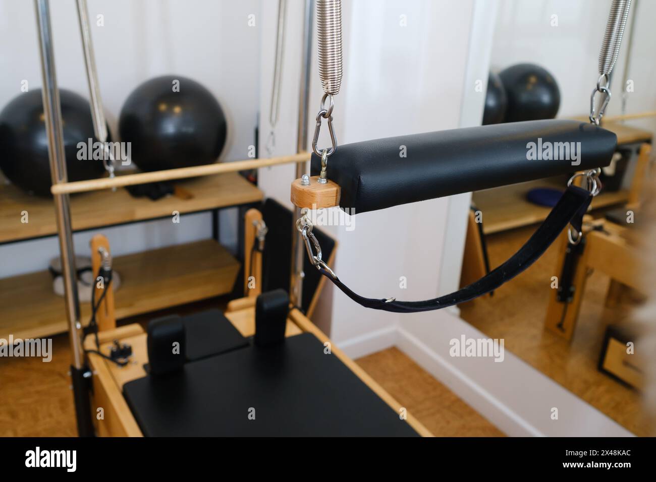 Trapeze table. Trapeze table - Pilates exercise machine Stock Photo - Alamy