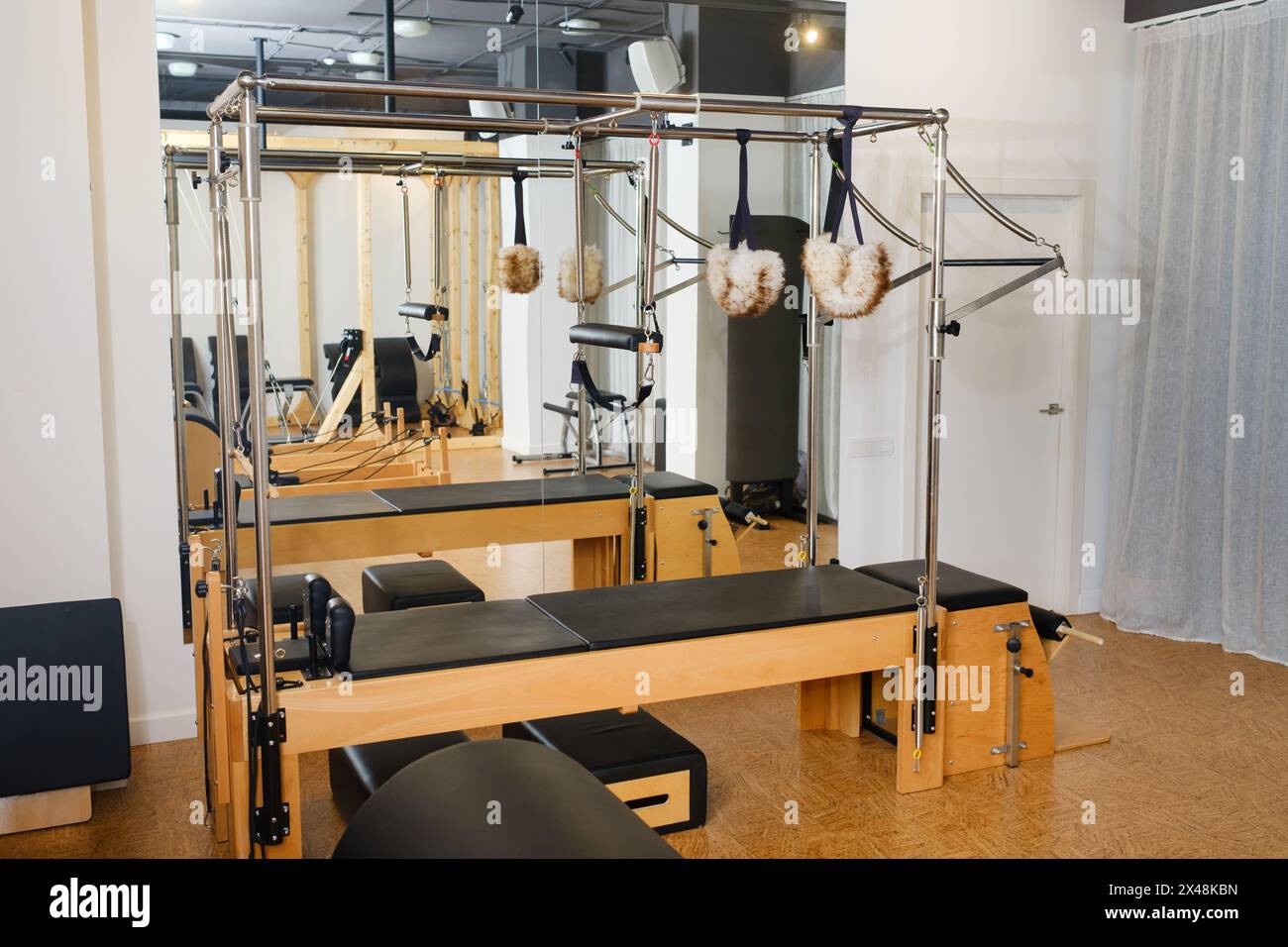 Trapeze table. Trapeze table - Pilates exercise machine Stock Photo - Alamy