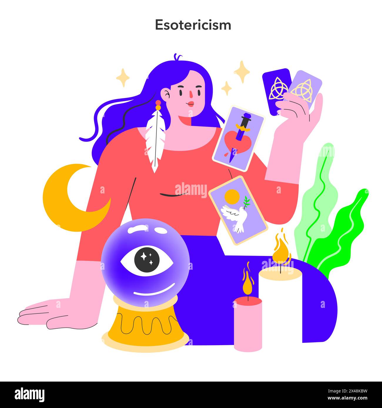 Lifestyle trends concept. A mystical journey into esoteric practices ...