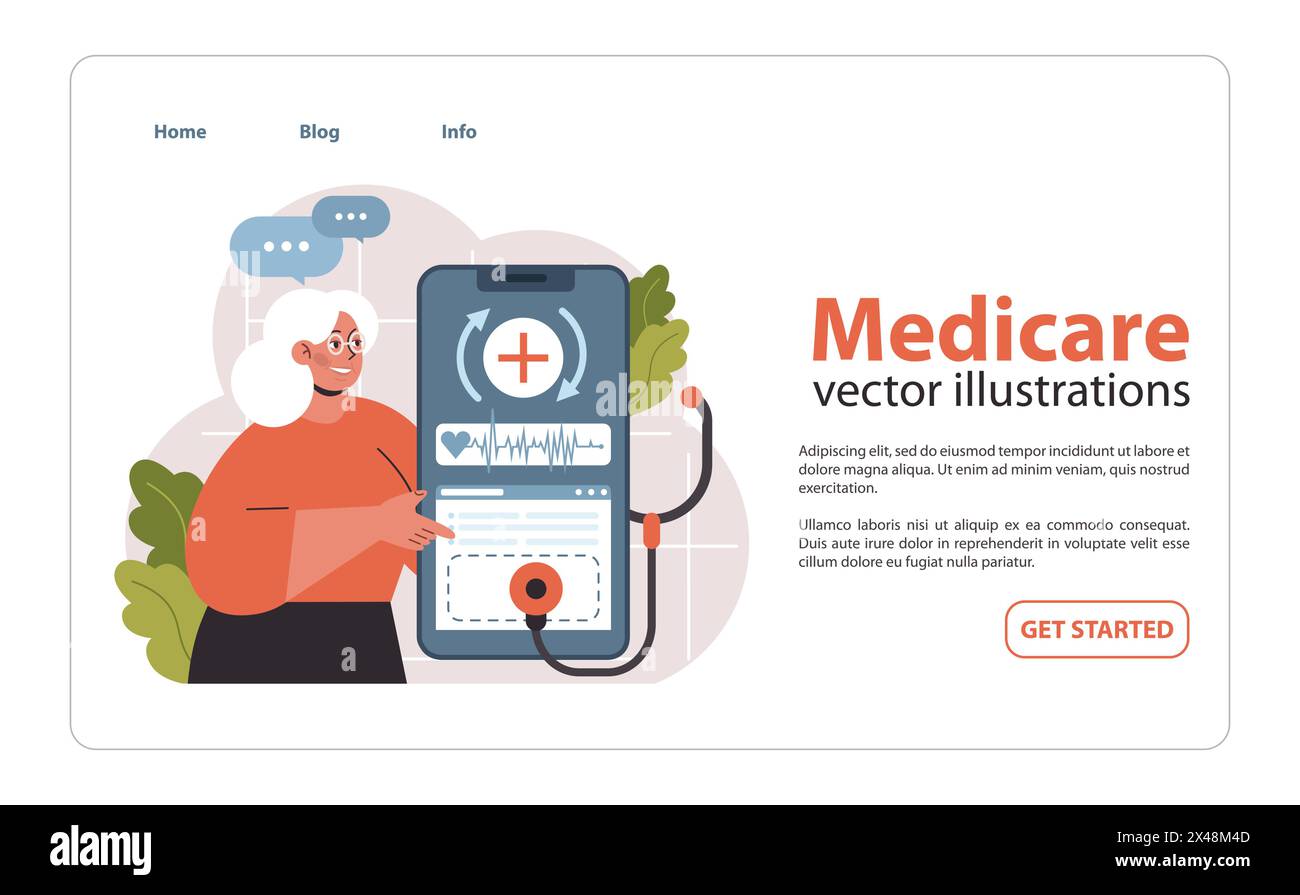 Elderly woman engages with a digital health app, highlighting the ...