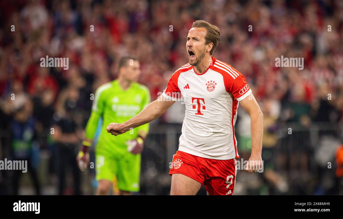Munich, Germany. 30th Apr 2024. Torjubel. Harry Kane (Muenchen) Leroy ...