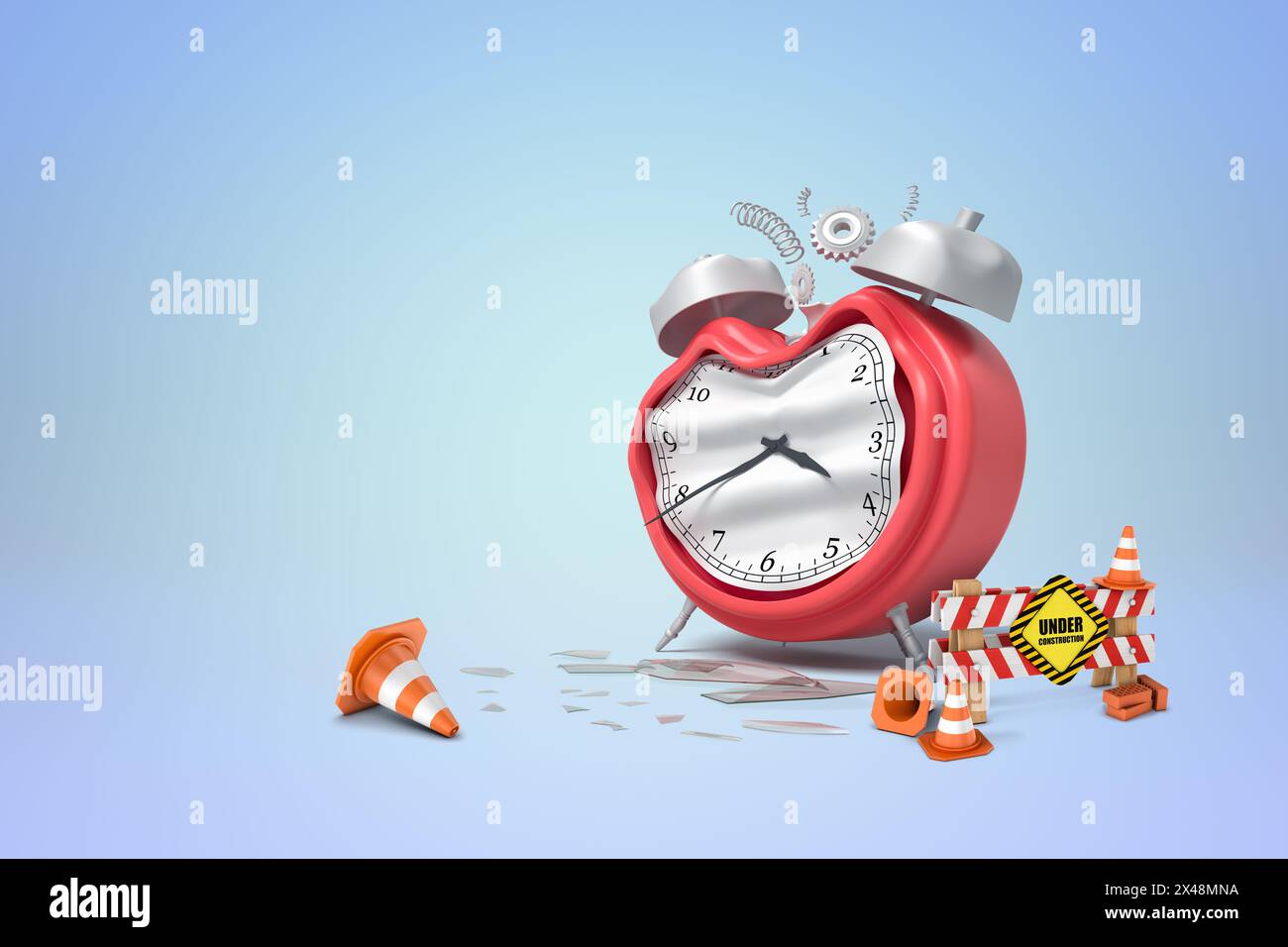 Broken clock illustration hi-res stock photography and images - Alamy