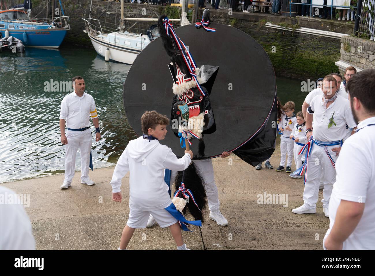 Padstow, Cornwall, UK. 1st May 2024. May Day celebrations. The streets ...