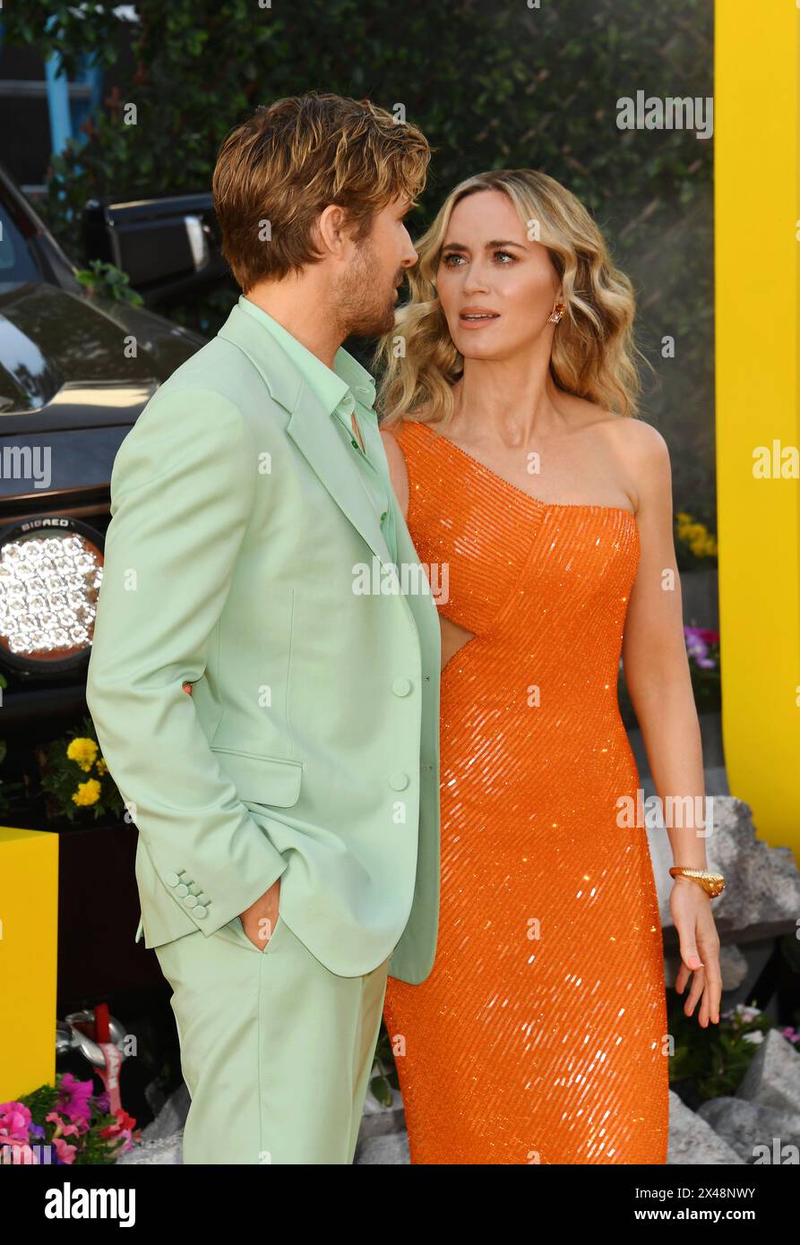 HOLLYWOOD, CALIFORNIA - APRIL 30: (L-R) Ryan Gosling and Emily Blunt ...
