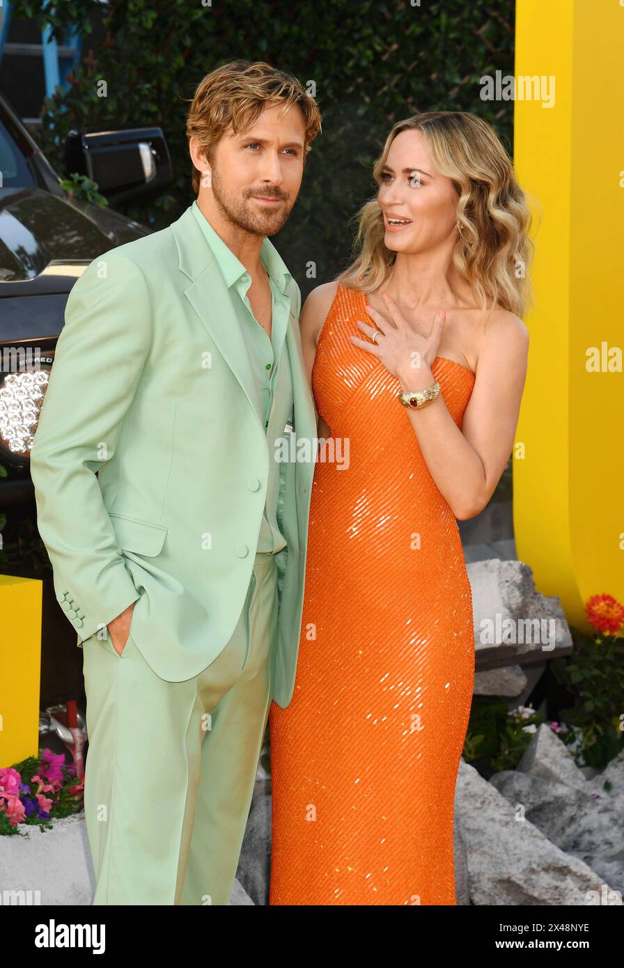 HOLLYWOOD, CALIFORNIA - APRIL 30: (L-R) Ryan Gosling and Emily Blunt ...