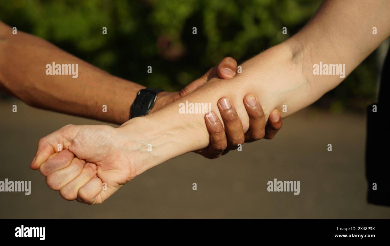 man holding hand of a girl Stock Photo - Alamy