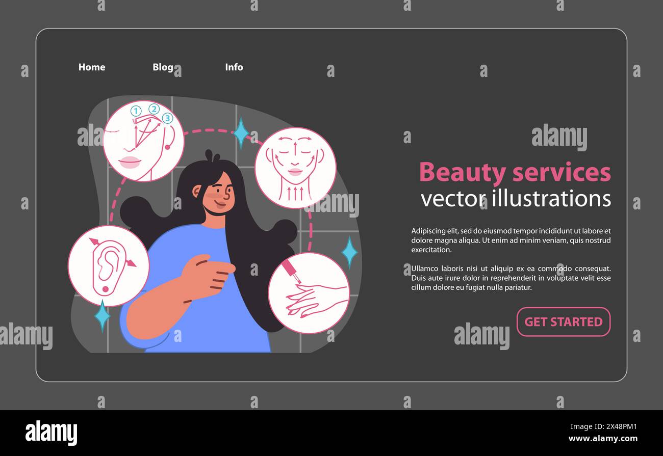 Comprehensive beauty service collection. Facial threading manicure and ...