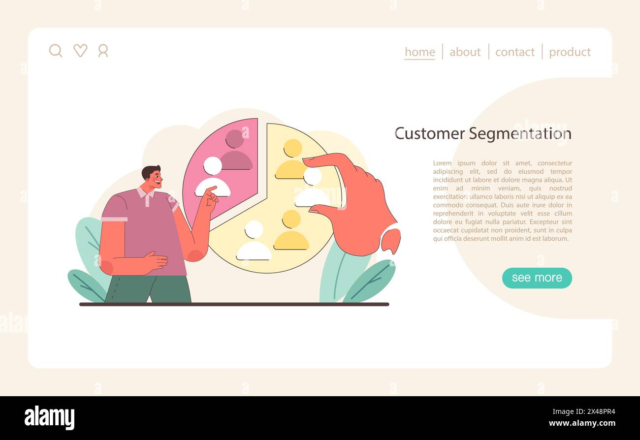 Customer Segmentation concept. A vibrant portrayal of market ...