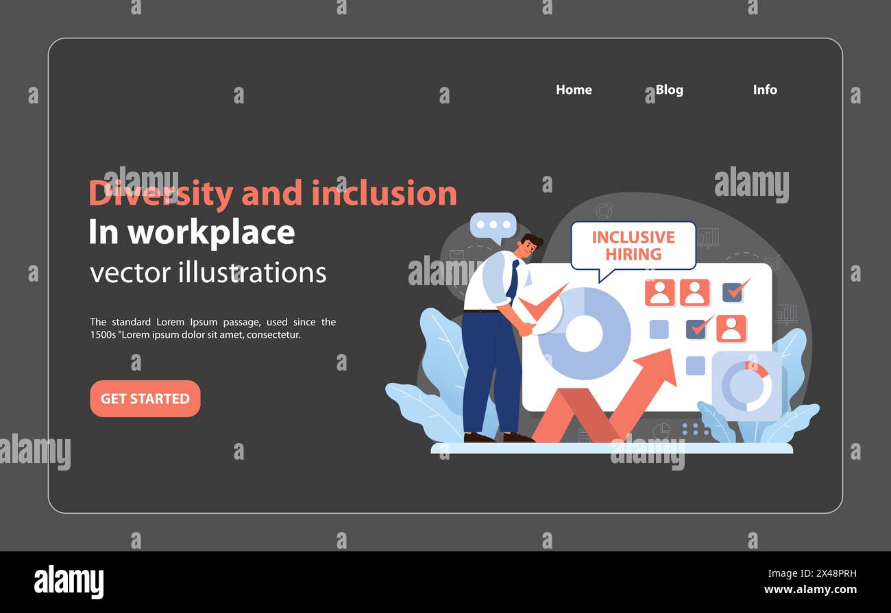 Modern HR approach. Businessman reviews digital dashboard focusing on ...